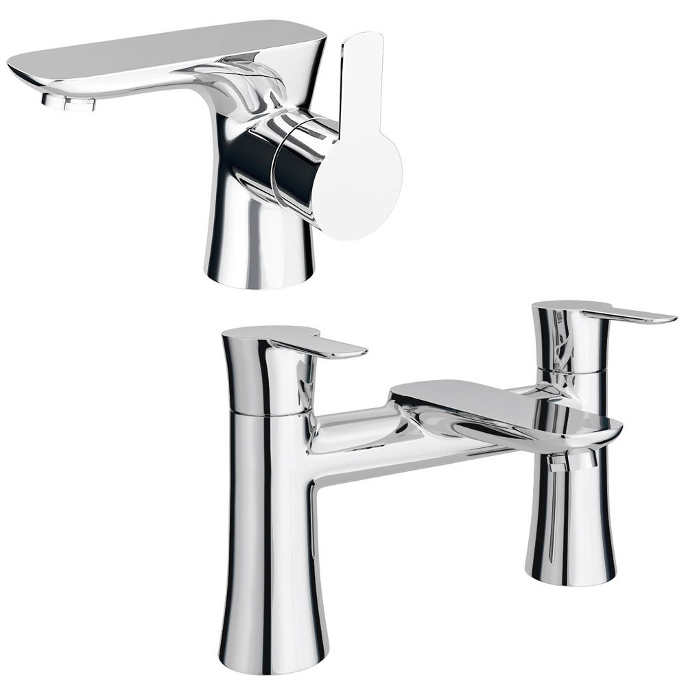 Madrid Modern Tap Package (Bath + Basin Tap) | Victorian Plumbing UK