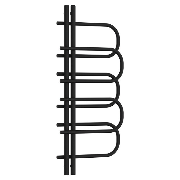 Malmo Designer Wall-Mounted Radiator 1200 x 500mm Matt Black ...