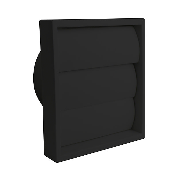 Manrose 100mm Gravity Shutter Grille - Black - 1162BLK