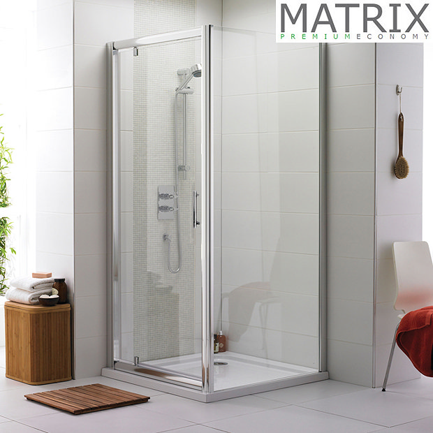 Matrix 700 x 700mm Premium Economy Pivot Door Shower Enclosure Online