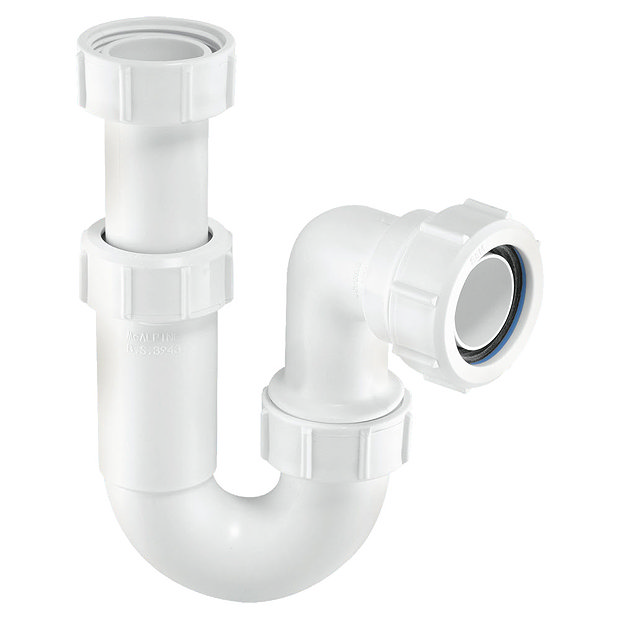McAlpine 32mm Adjustable Inlet Tubular Swivel 'P' Trap - ASA10