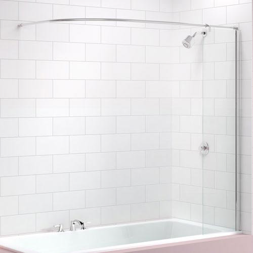 Curtain Rail Bath Screen - 300 x 1500mm | Victorian Plumbing