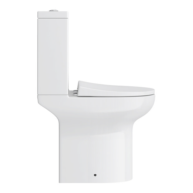 Metro Compact Rimless Close Coupled Modern Toilet with Soft Close Seat