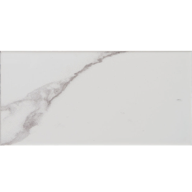 Metro Flat Wall Tiles - Carrara Marble - 20 x 10cm | Victorian Plumbing UK