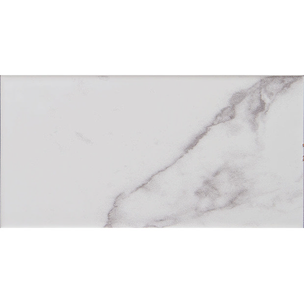 Metro Flat Wall Tiles - Carrara Marble - 20 x 10cm | Victorian Plumbing UK