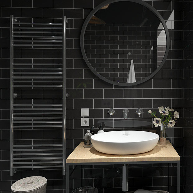 Black Metro Flat Tiles: Buy metro flat gloss black tiles | Victorian ...