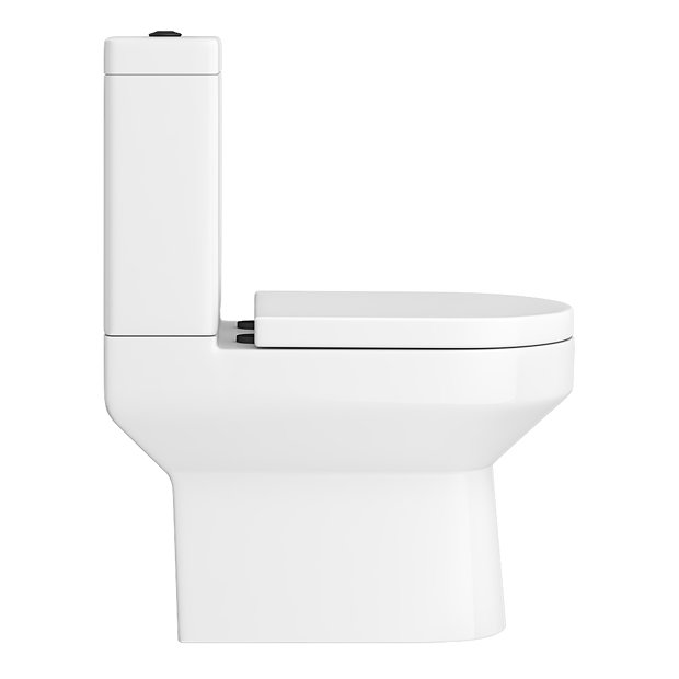 Metro Rimless Close Coupled Toilet with Soft Close Seat (Matt Black ...