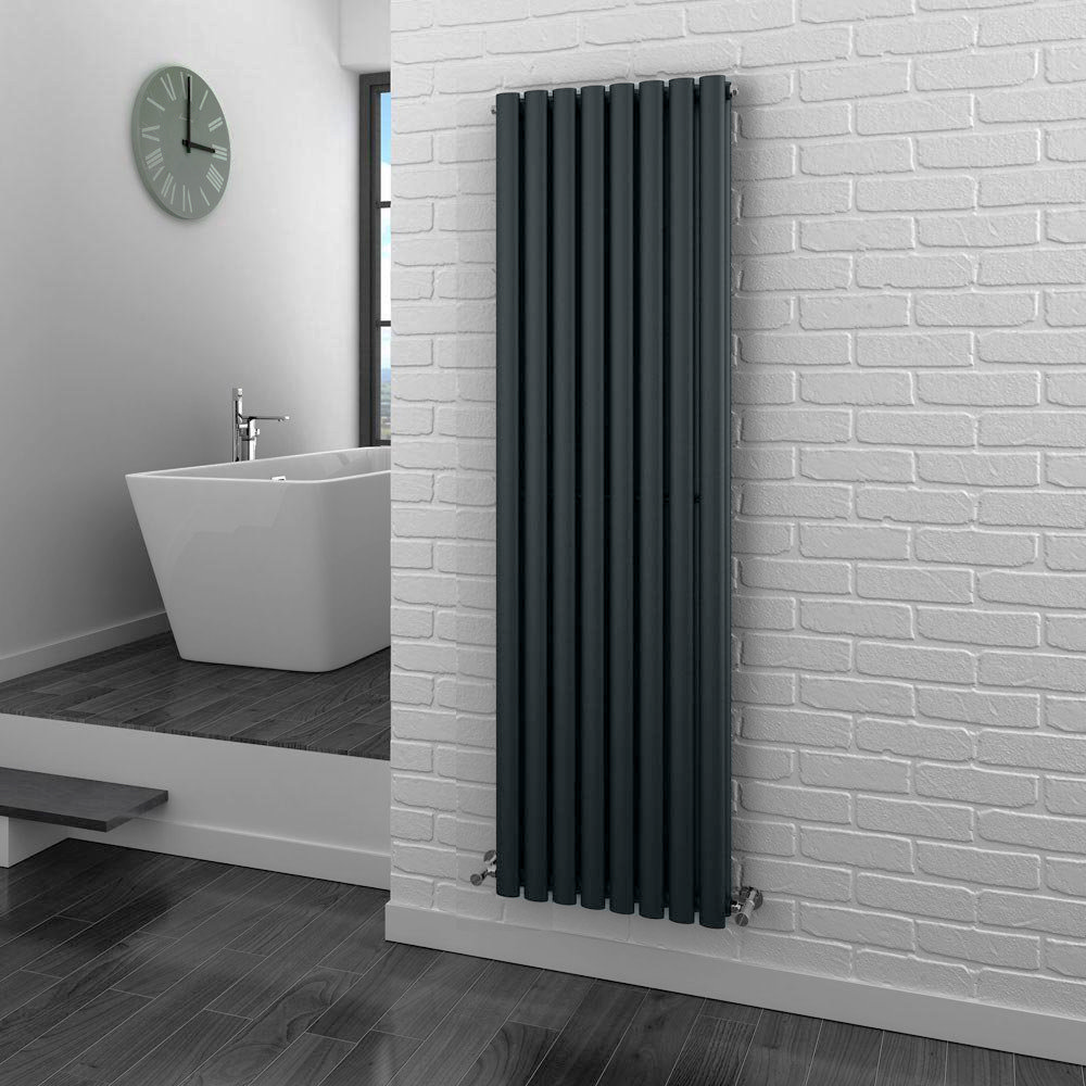 Metro Vertical Radiator - Anthracite - Double Panel (1800x354mm)