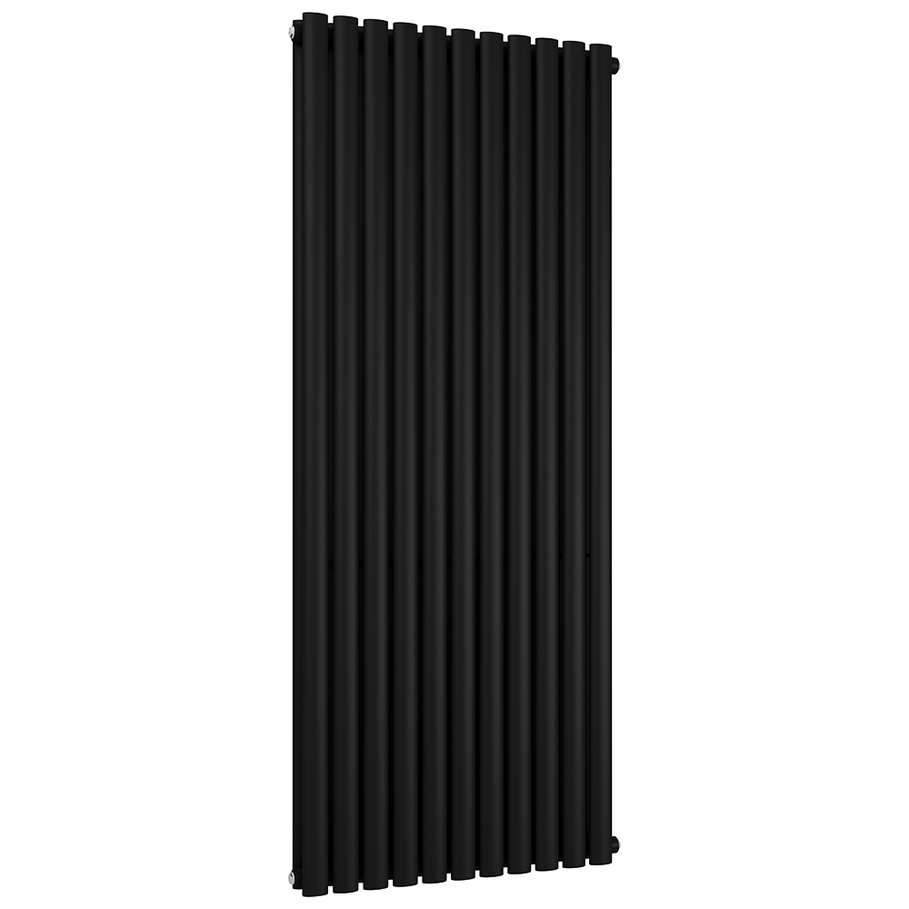Metro Vertical Radiator - Matt Black - Double Panel (1800mm High) 649mm ...