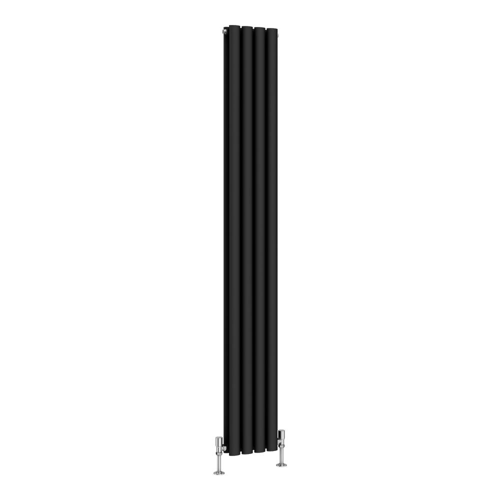 Metro Vertical Radiator - Matt Black - Double Panel (1800x236mm ...