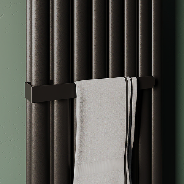 Metro Vertical Radiator - Matt Black - Double Panel (1800mm High) 472mm ...