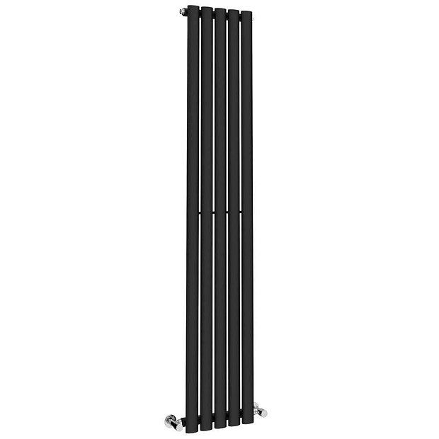 Metro Vertical Radiator - Matt Black - Single Panel (1600mm High) 295mm ...