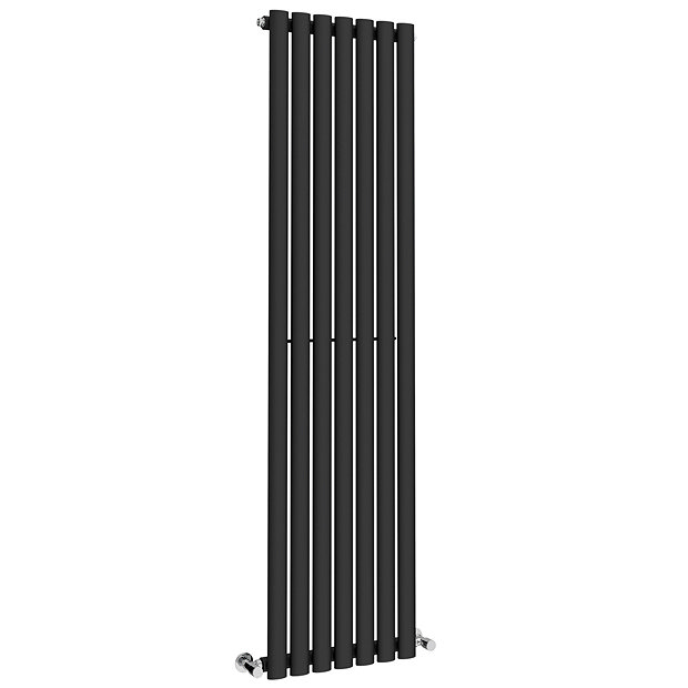 Metro Vertical Radiator - Matt Black - Single Panel (1600mm High) 410mm ...
