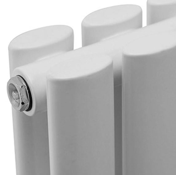 Metro Double Panel Vertical Radiator With Mirror | White | Now Online