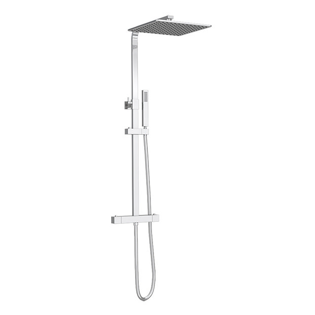 Milan Deluxe Cool Touch Square Thermostatic Shower (300 x 300mm Head ...