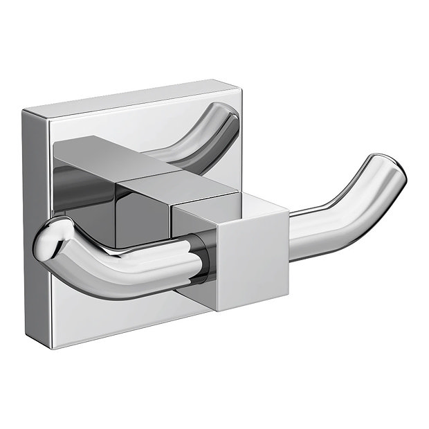 Milan Double Robe Hook - Chrome | Victorian Plumbing UK