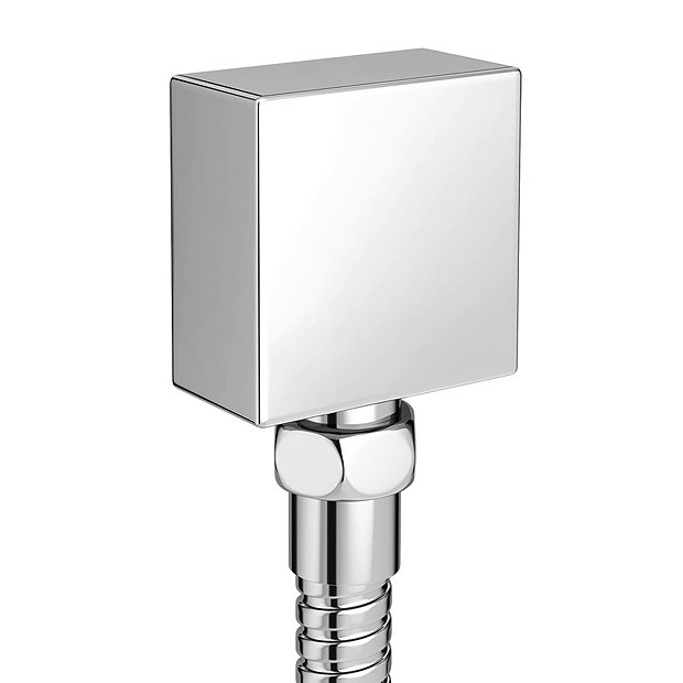 Milan Square Elbow for Concealed Showers - Chrome at Victorian Plumbing UK