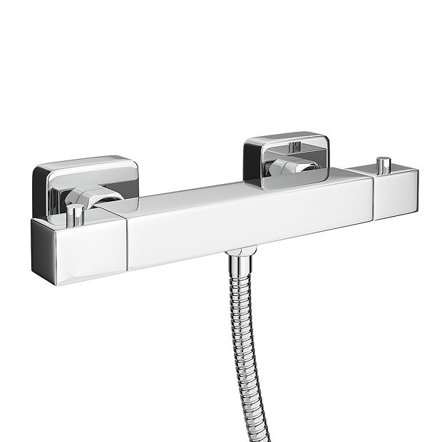 Milan Square Thermostatic Bar Valve - Chrome - STMV01 at Victorian Plumbing