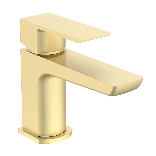 Mileto Brushed Brass Cloakroom Mini Basin Mixer Tap