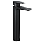 Mileto Matt Black High Rise Mono Basin Mixer Tap | Victorian Plumbing UK