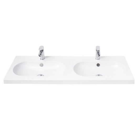 Miller 1200mm Oval Bowl Double Ceramic Basin | Victorian Plumbing