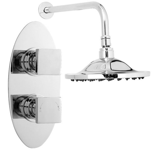 Milo Twin Concealed 3/4" Thermostatic Valve with Fixed Head at ...