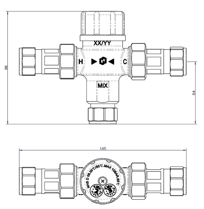 Milton Chrome Straight Wall Mounted Sensor Mixer Tap (Thermostatic ...