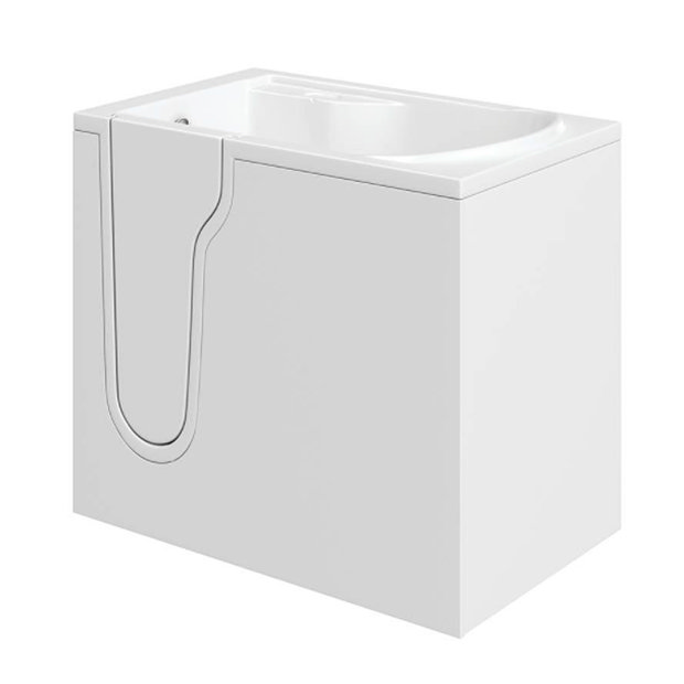 Milton Luxury Mini Walk In 1060mm Easy Access Deep Soak Bath inc. Front ...