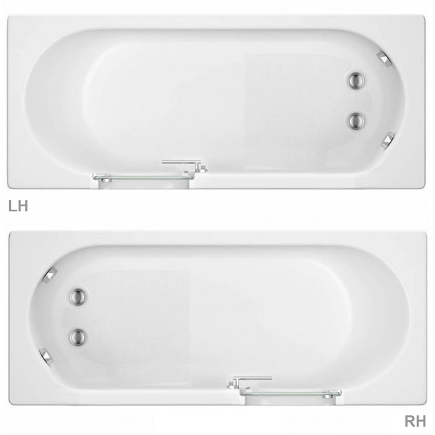 Milton Luxury Walk In 1700mm Bath inc. Front + End Panels | Victorian ...