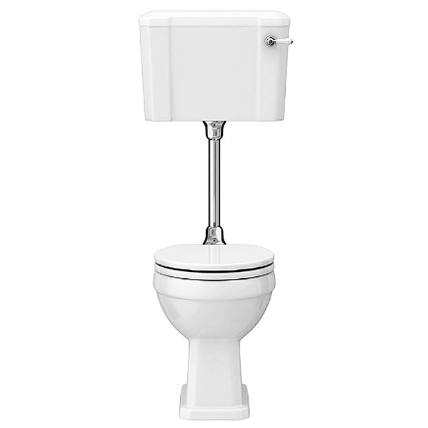Milton Traditional Comfort Height Mid-Level Toilet + White Soft Close ...