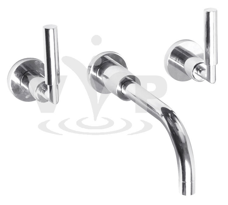 Minimalist Helix lever Wall mounted basin mixer at Victorian Plumbing UK