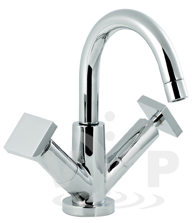 Minimalist Milo Mono basin mixer small spout at Victorian Plumbing UK