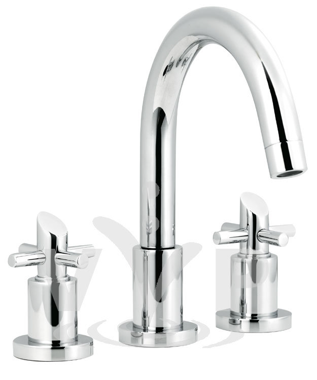 Minimalist Scope 3 tap hole deck mounted bath filler small spout at ...