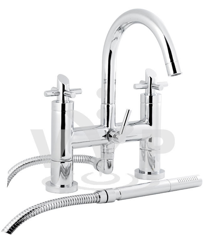 Minimalist Scope Deck Bath Shower Mixer with small swivel spout at ...