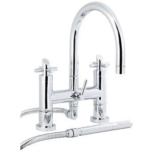 Minimalist Scope Deck Bath Shower Mixer at Victorian Plumbing UK