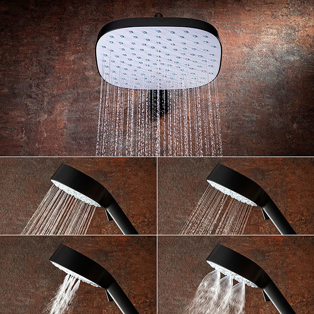 Mira Evoco Dual Outlet Matt Black Thermostatic Mixer Shower - 1.1967.003