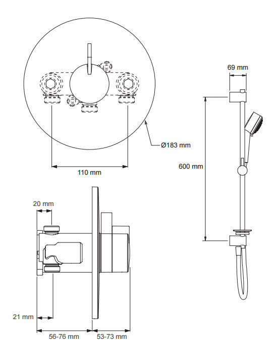 Mira - Miniduo BIR Eco Thermostatic Shower Mixer - Chrome - 1.1663.243 ...