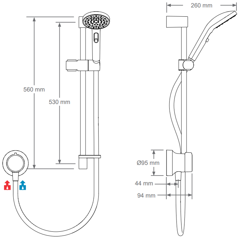 Mira Minimal Single Outlet Thermostatic Shower Pack - Black | Victorian ...