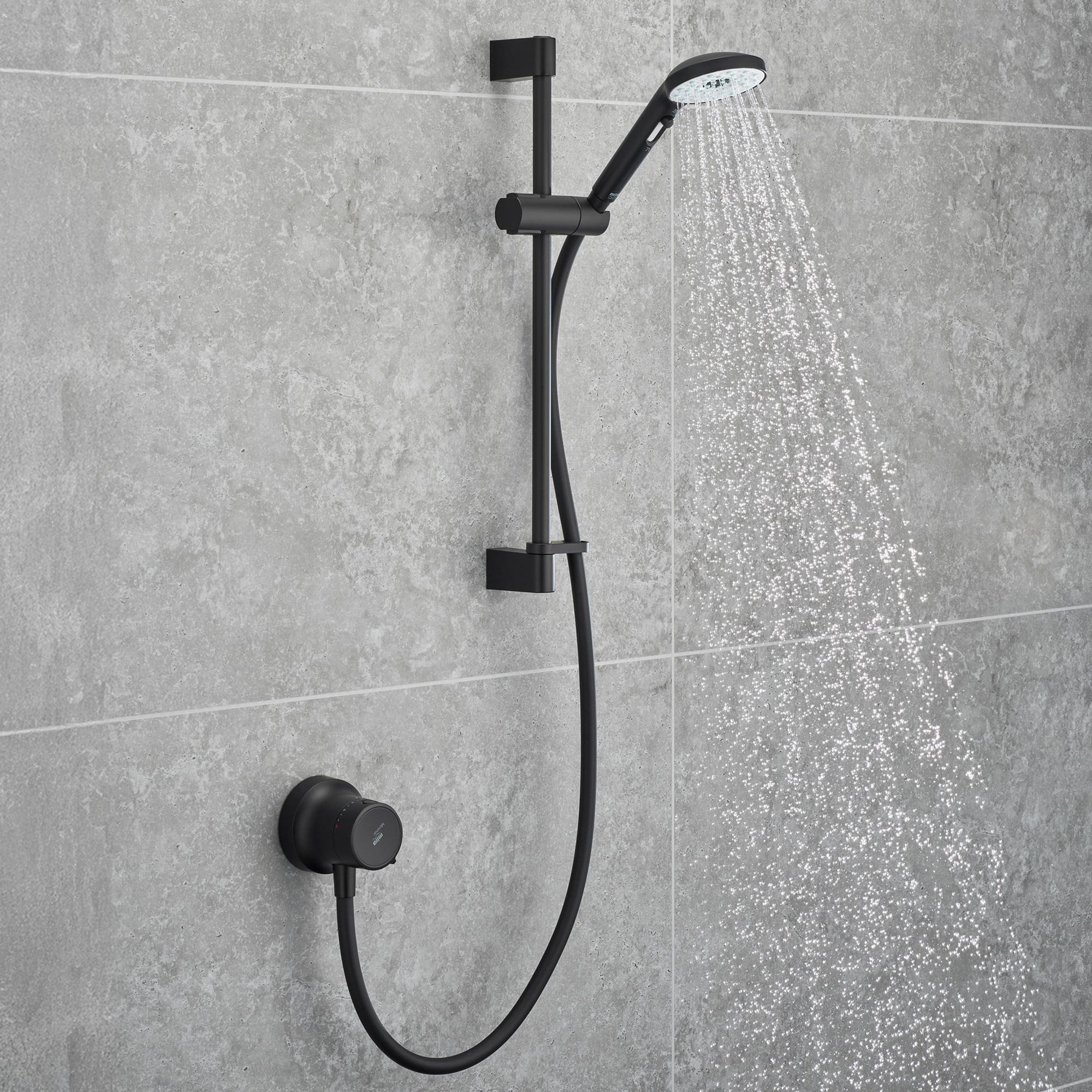 Mira Minimal Single Outlet Thermostatic Shower Pack - Black | Victorian ...