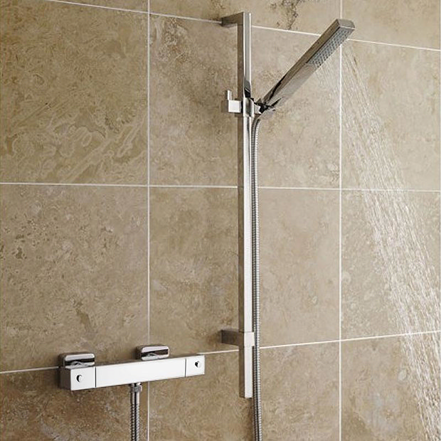 Moda Square Bar Shower Valve w/ Slide Rail Kit | Victorian Plumbing