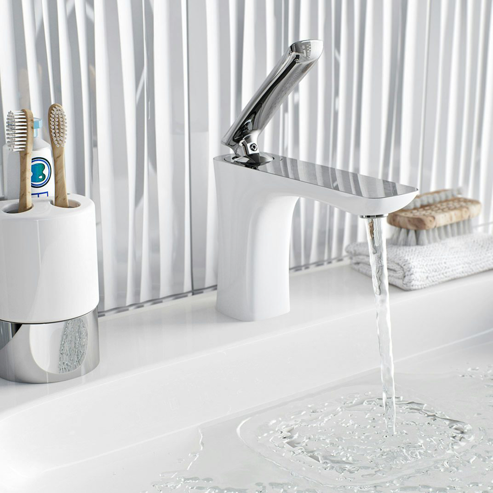 Mode Aalto White Basin Mixer Tap