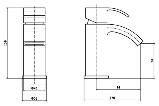 Modern Curved Basin Mixer Tap + Click Clack Waste