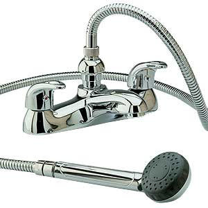Modern Loop Bath Shower Mixer at Victorian Plumbing UK