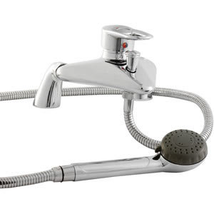 Modern Tara Deck Mounted Bath Shower Mixer at Victorian Plumbing UK