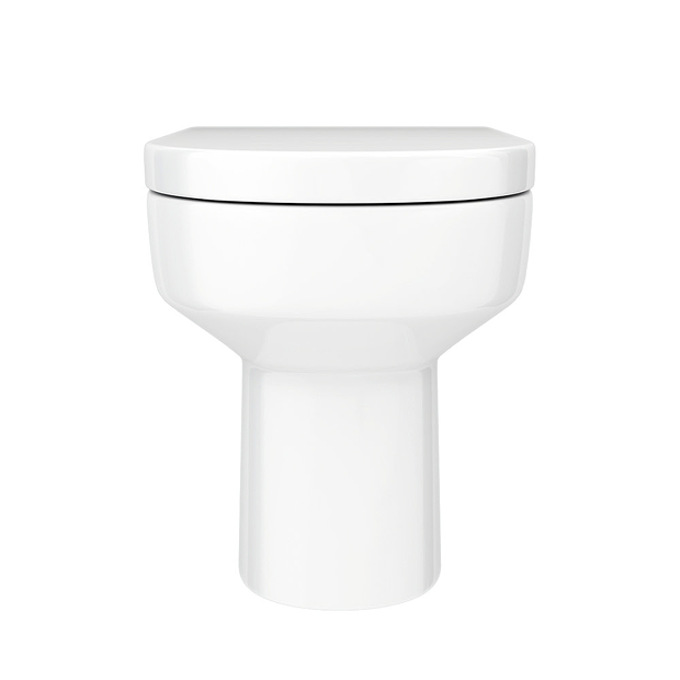 Montrose White 585mm Wide WC Unit with Cistern, Chrome Flush + Modern ...
