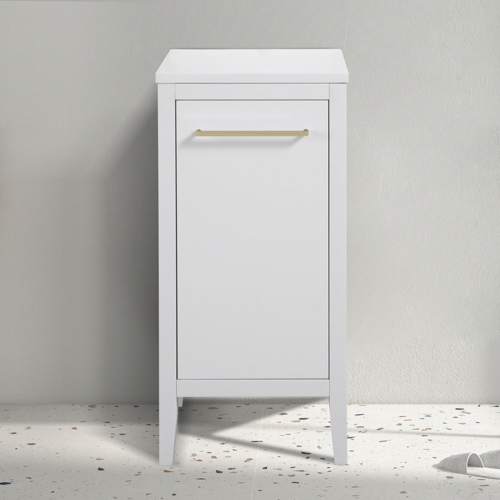 Montrose White Laundry Unit with Brushed Brass Handle | Victorian ...