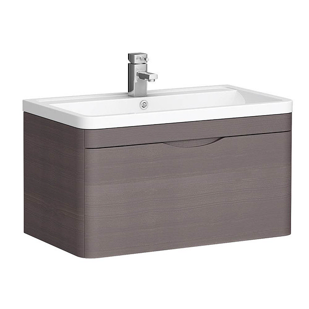 Monza 800mm Wall Hung 1 Drawer Vanity Unit | Victorian Plumbing.co.uk