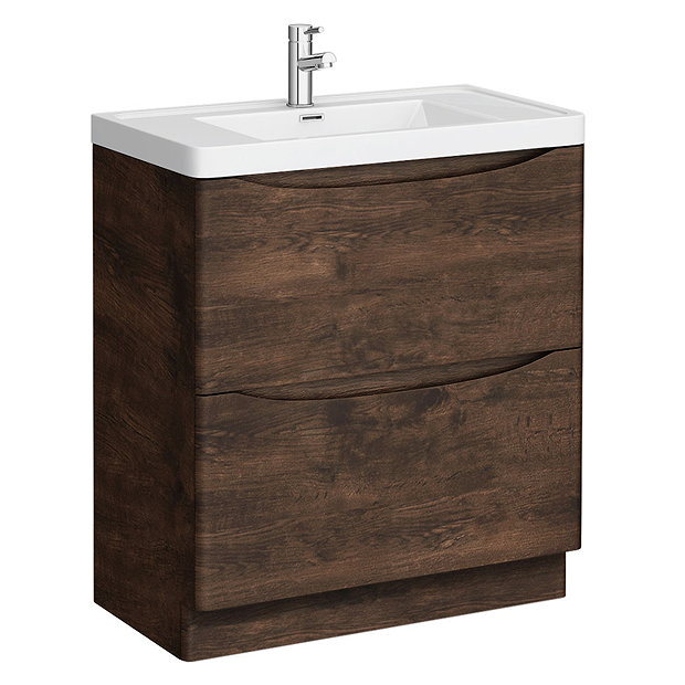 Monza Chestnut 750mm Wide Floor Standing Vanity Unit | Victorian ...