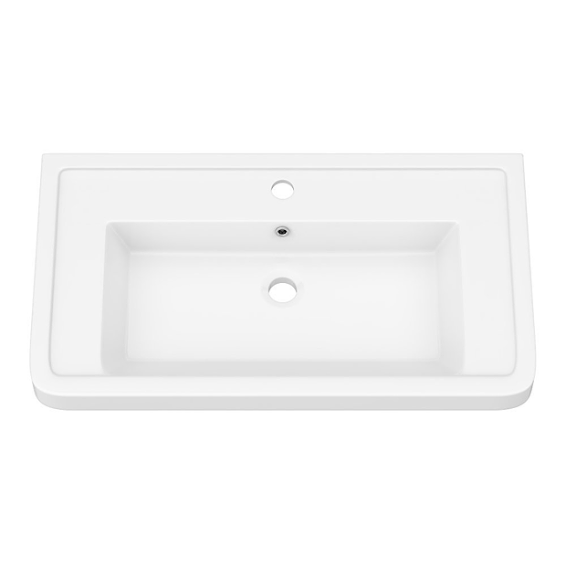 Monza Chestnut 750mm Wide Wall Mounted Vanity Unit | Victorian Plumbing UK