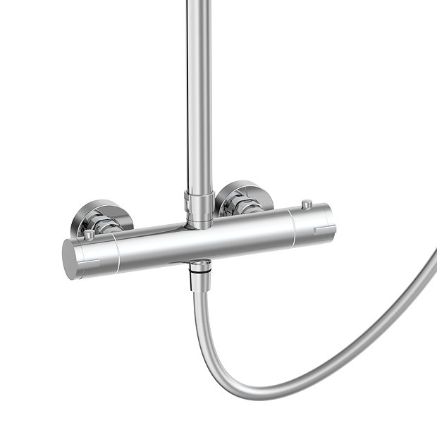 Monza Deluxe Cool Touch Round Thermostatic Shower (300mm Head - Chrome ...